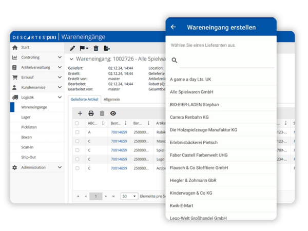 Wareneingang - Descartes pixi